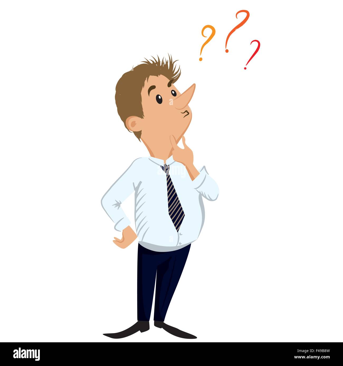 Cartoon Man Asking Question Stock Photos & Cartoon Man Asking Question ...
