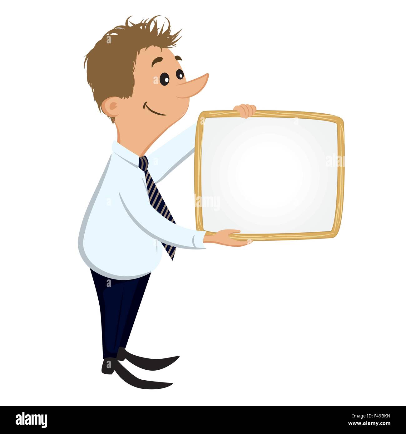 Holding sign cartoon Stock Vector Images - Alamy