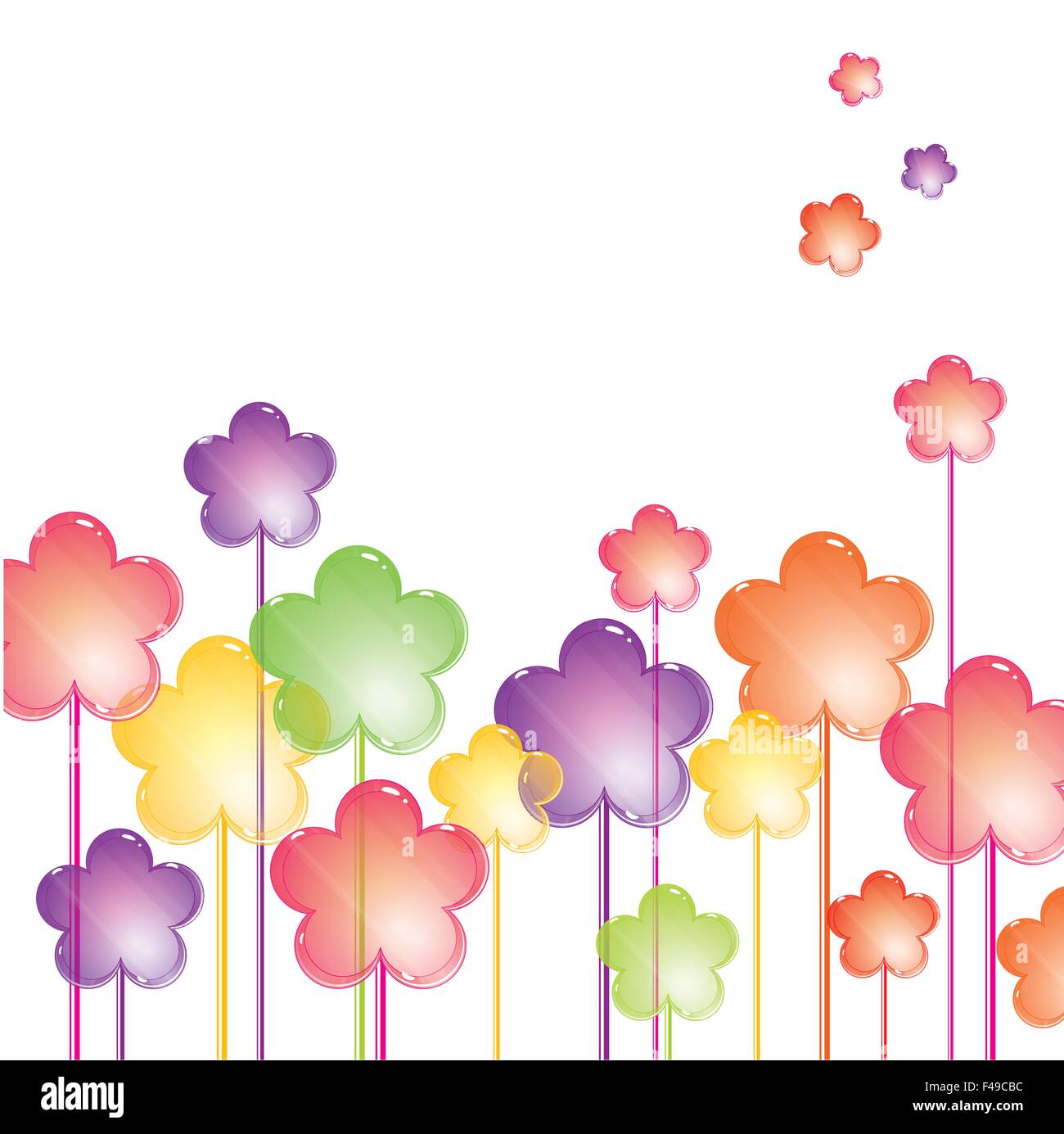 Colorful flowers background Stock Vector Images - Alamy