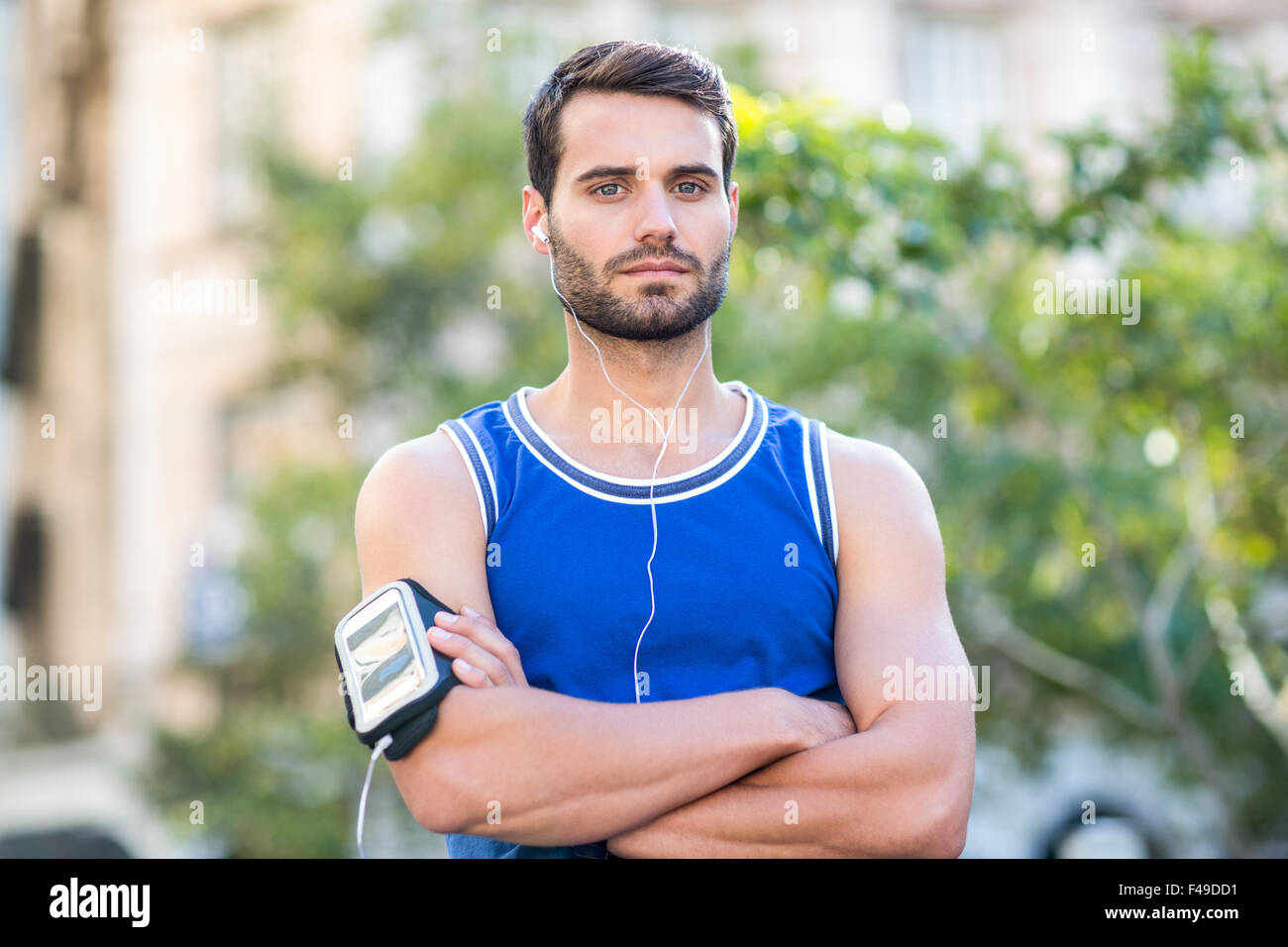 Portrait of a determined handsome athlete Stock Photo - Alamy