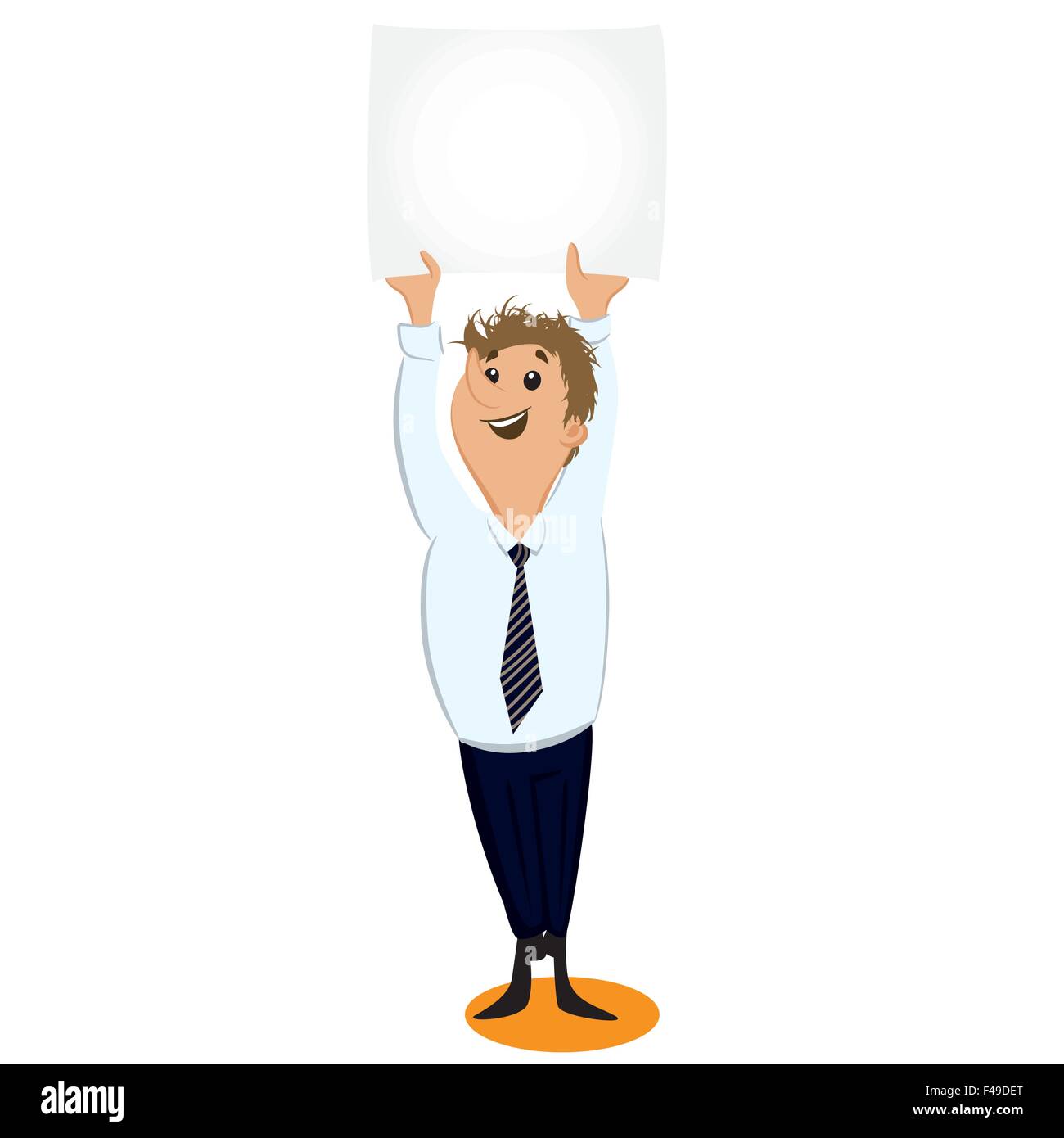 Smiling young employee holding Stock Vector Images - Alamy