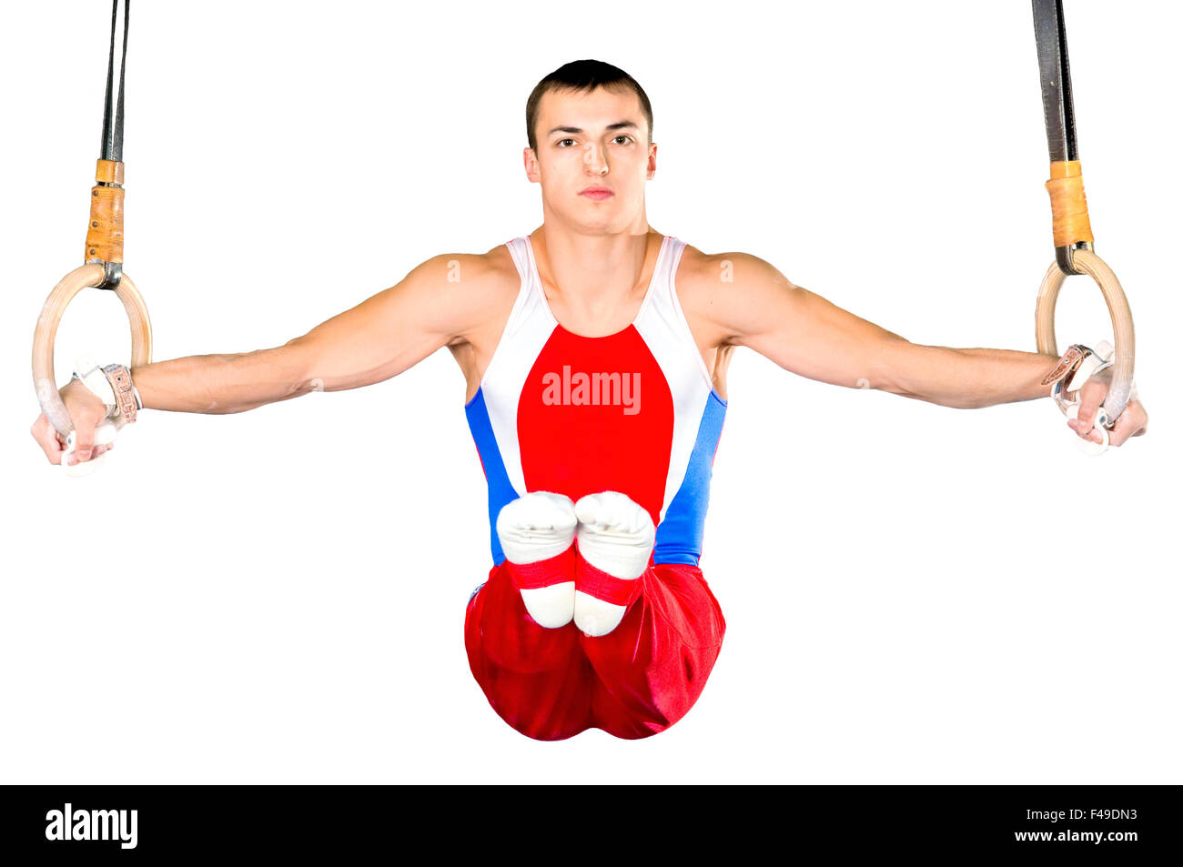 Gymnast on rings hi-res stock photography and images - Alamy