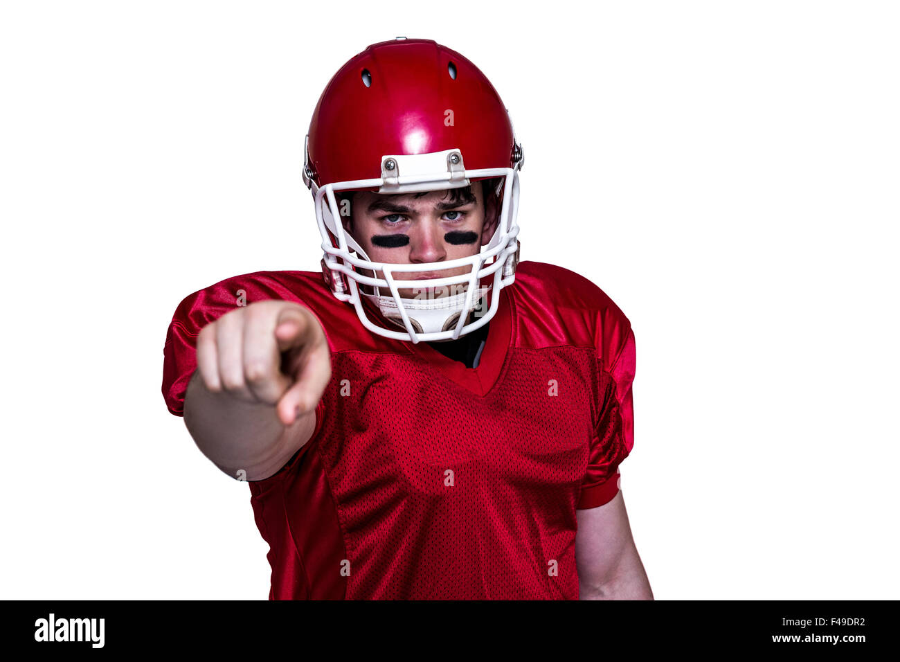 American football player finger pointing Stock Photo - Alamy