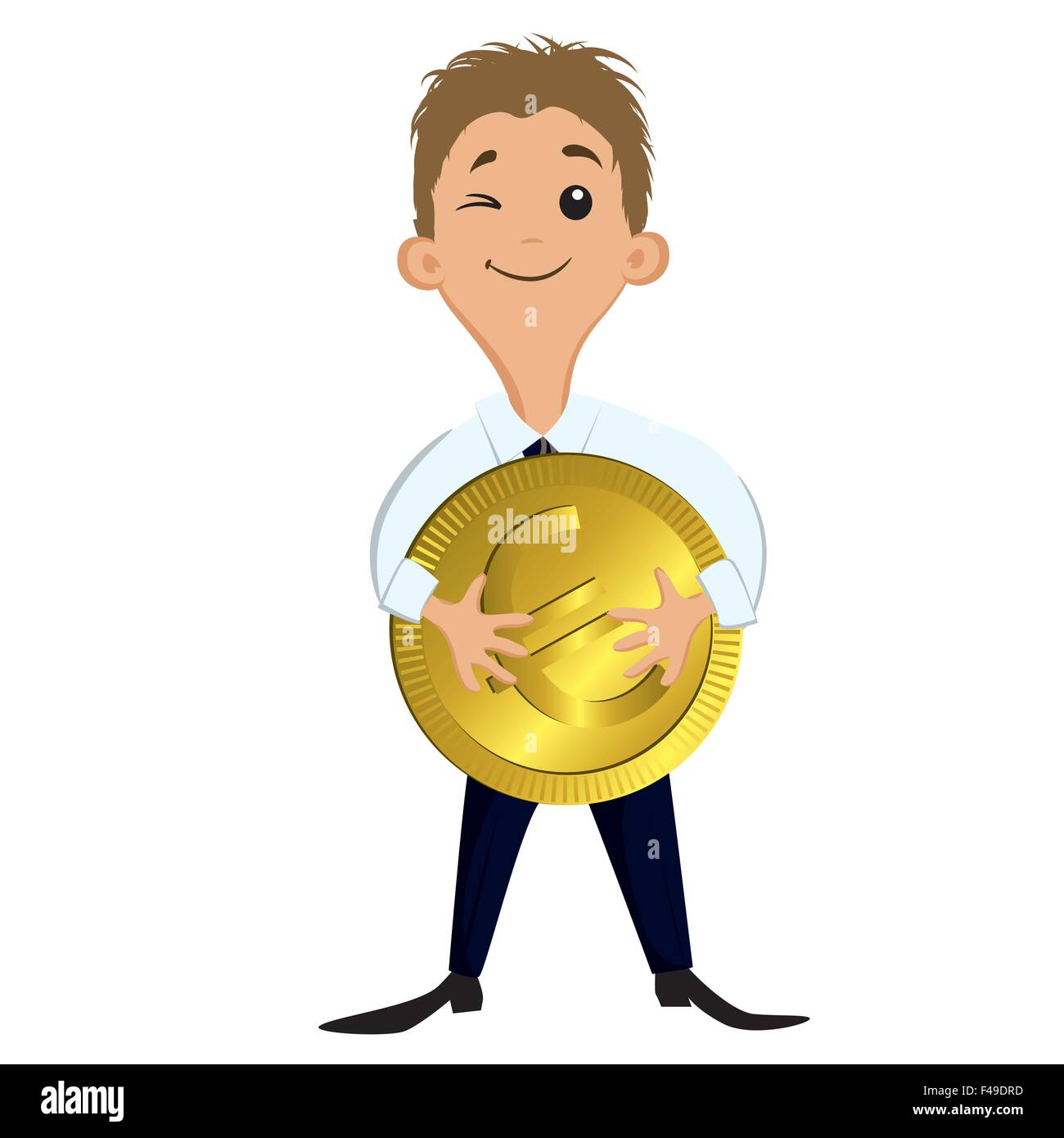 Piggy bank man holding Stock Vector Images - Alamy