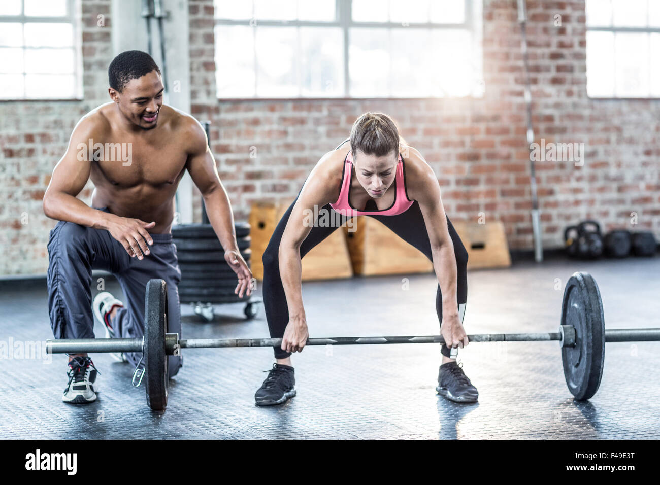 Personal coach helping woman trainer hi-res stock photography and ...
