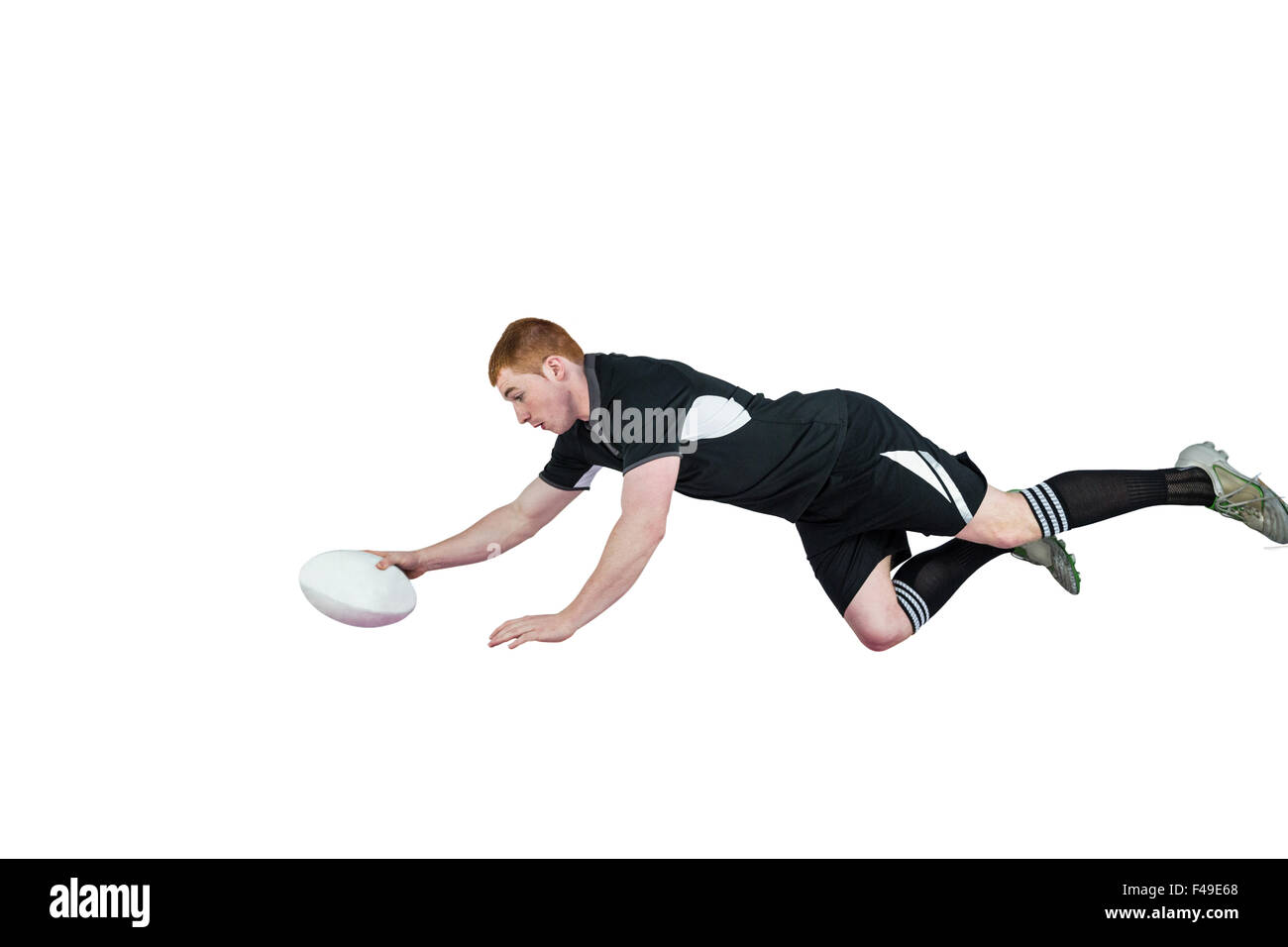 A rugby player scoring a try Stock Photo - Alamy