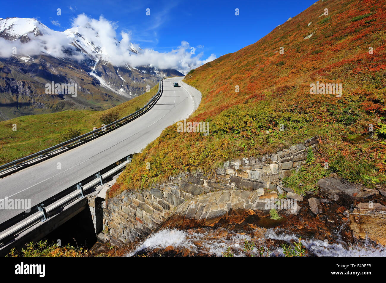 Tape highway winds between hillsides Stock Photo - Alamy