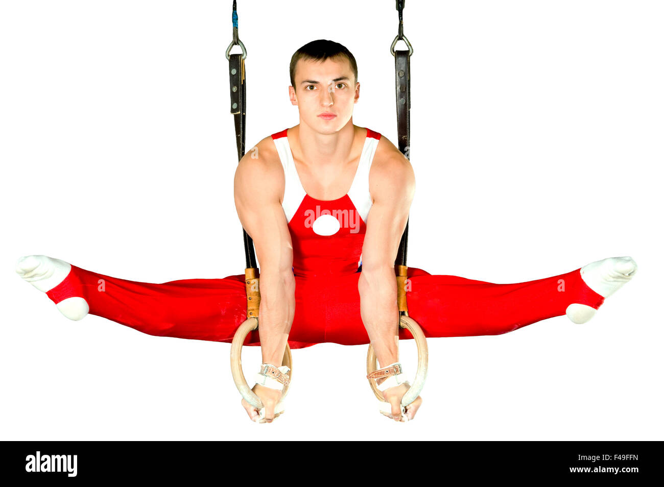 Gymnast on rings hi-res stock photography and images - Alamy