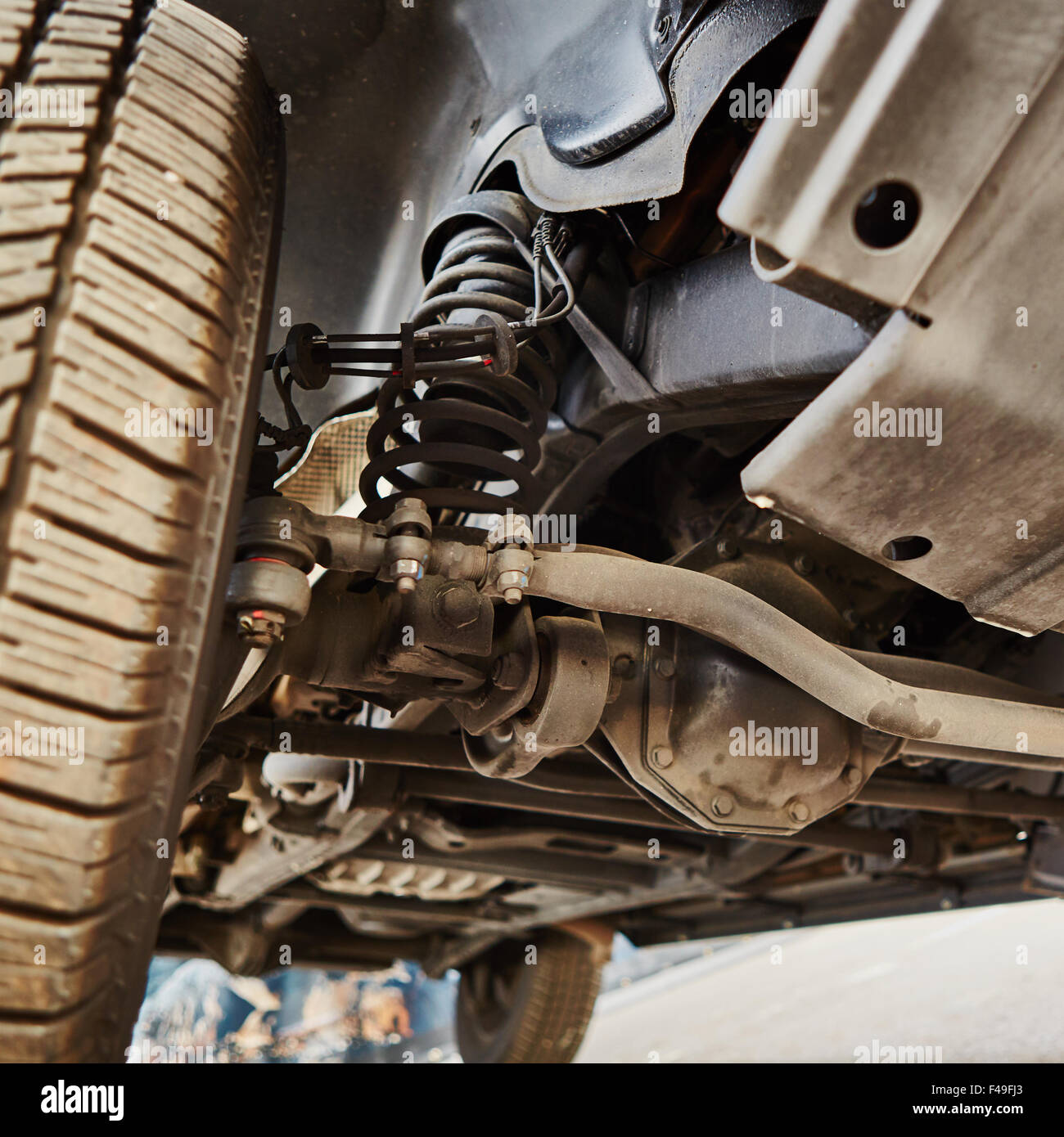 View from the bottom of a car Stock Photo - Alamy