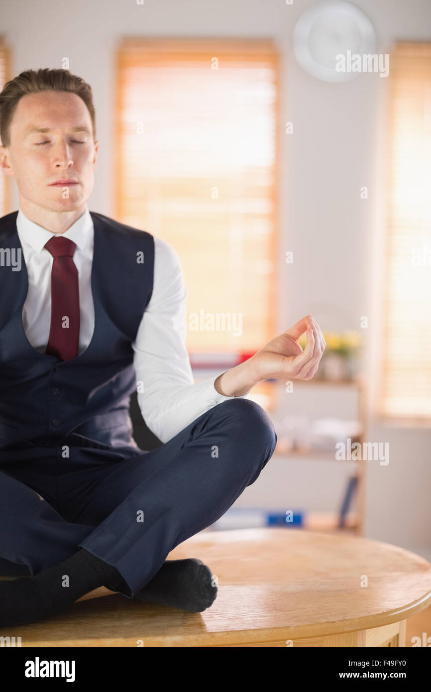 Mindfulness meditation man in suit hi-res stock photography and images ...