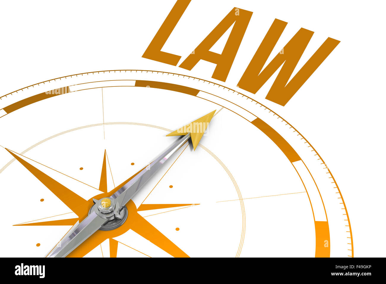 Law against compass arrow Stock Photo - Alamy