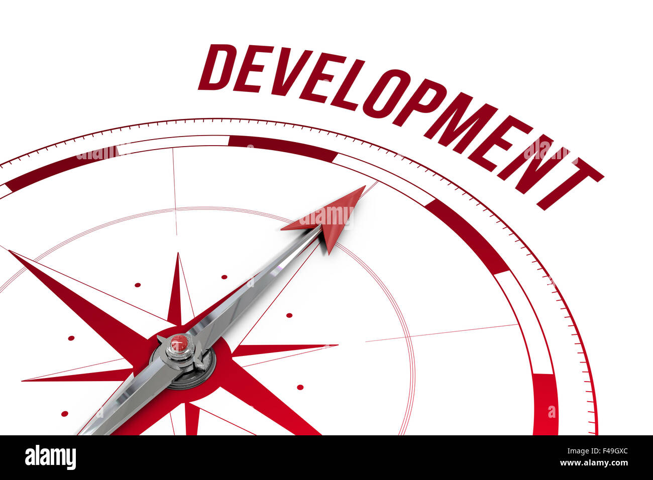 Development against compass Stock Photo - Alamy