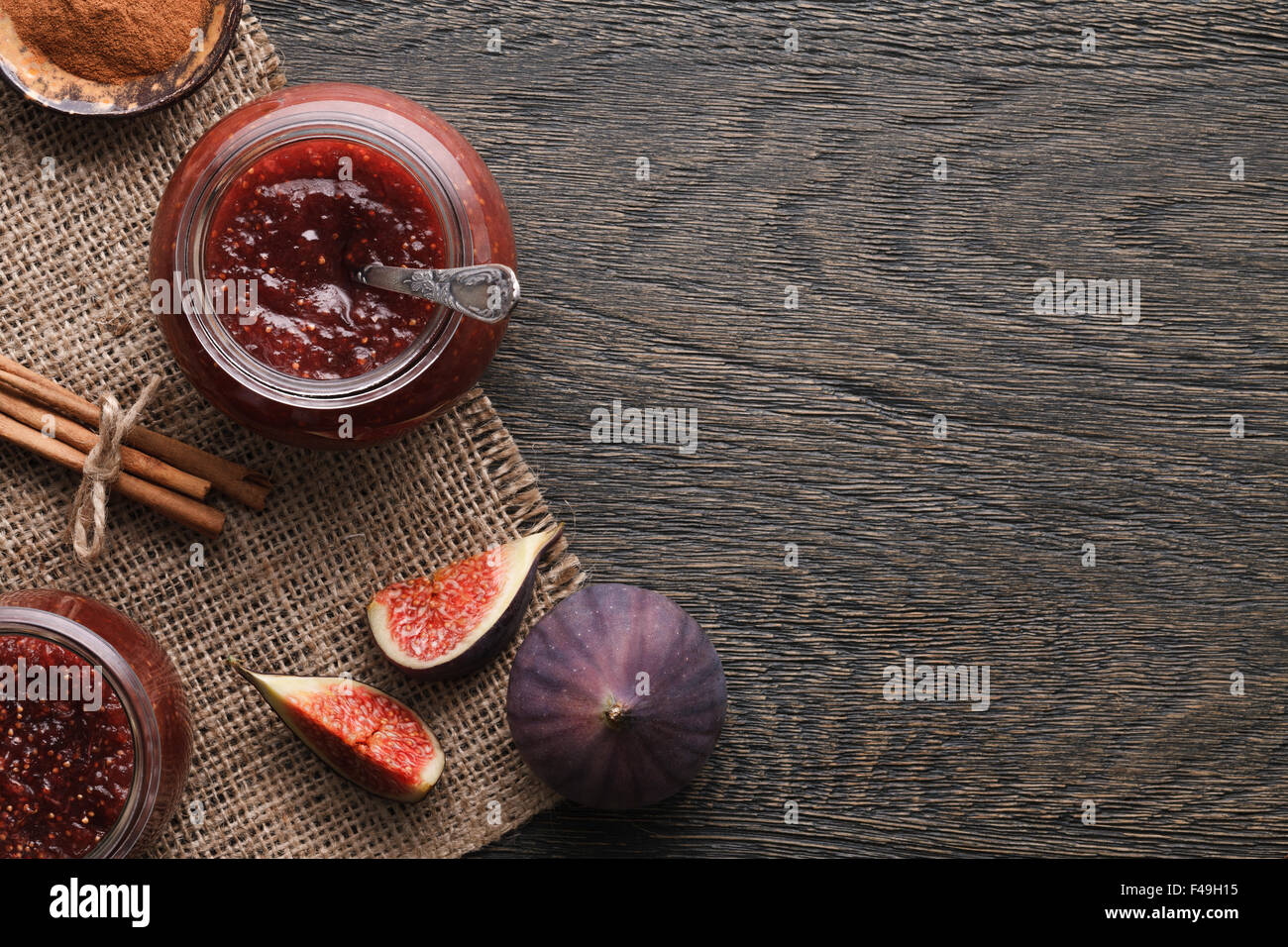Fig jam background Stock Photo - Alamy