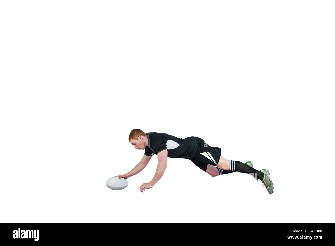 A rugby player scoring a try Stock Photo - Alamy