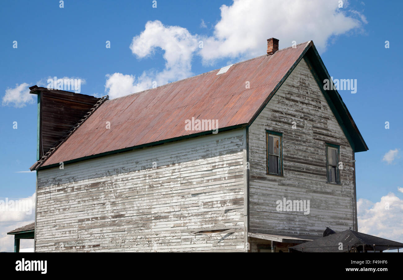 Rear and roof of the McDougal General Store in Roseberry, Idaho, summer ...