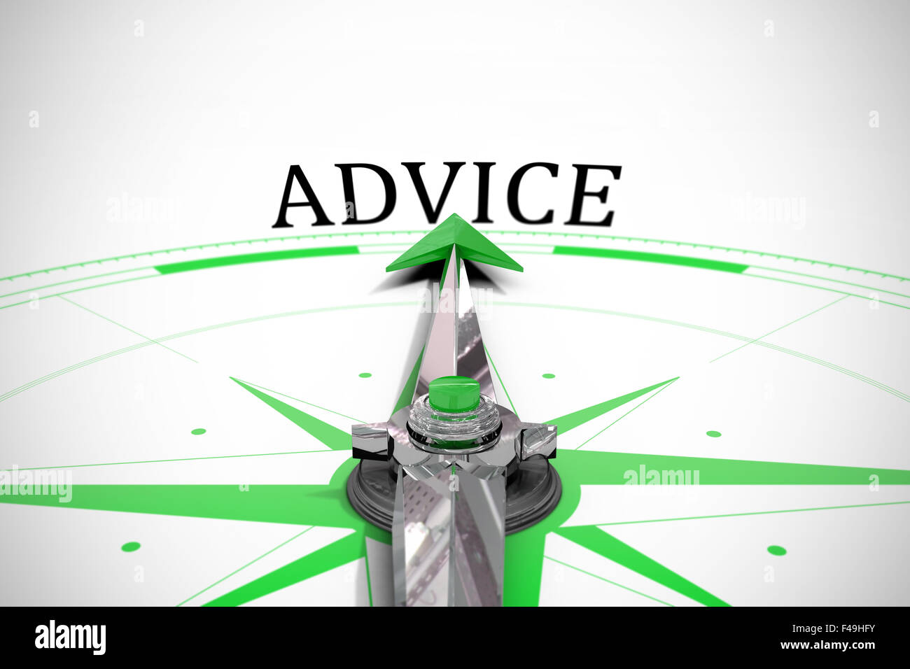 Advice against compass Stock Photo - Alamy