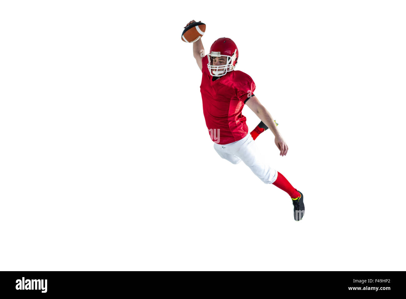 American football player scoring a touchdown Stock Photo - Alamy