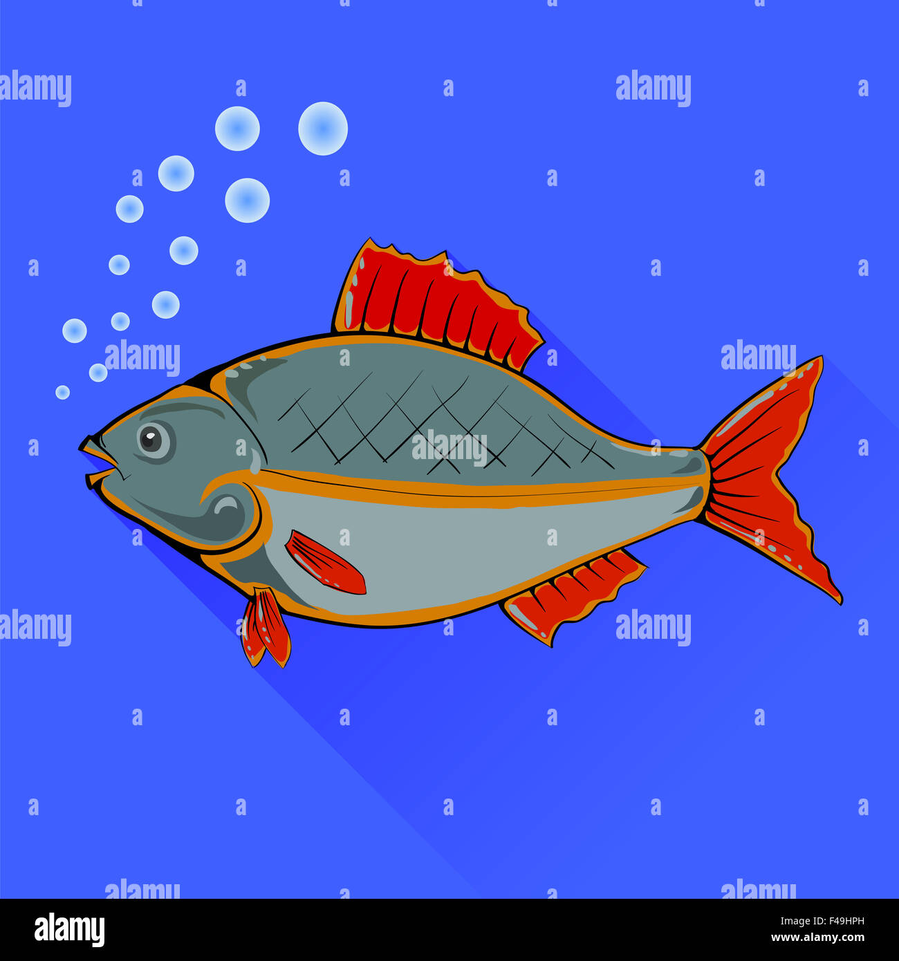 Cartoon red fish hi-res stock photography and images - Alamy