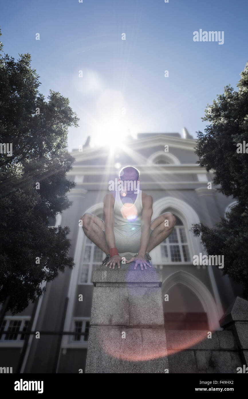 Crouching youth hi-res stock photography and images - Alamy