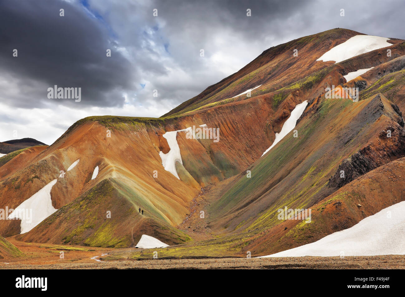 The mountains with snow in July Stock Photo - Alamy