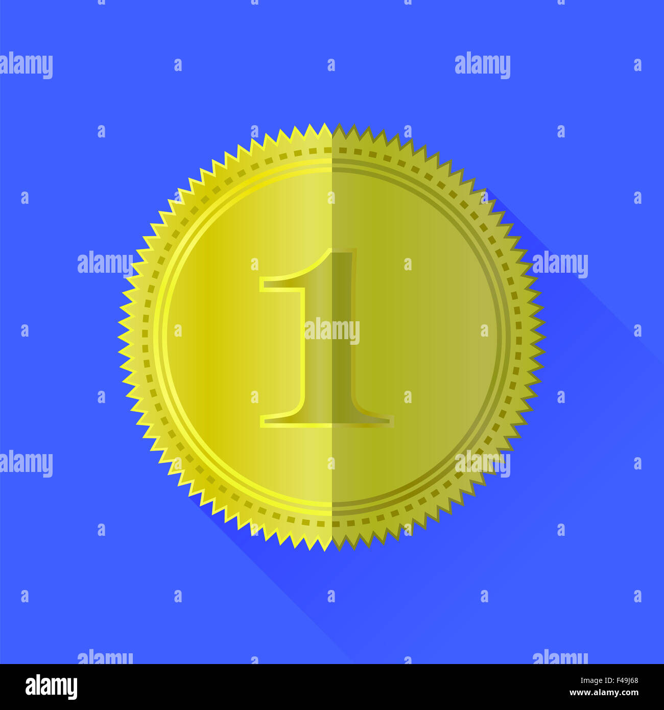 Gold medal sticker seal certificate hi-res stock photography and images ...