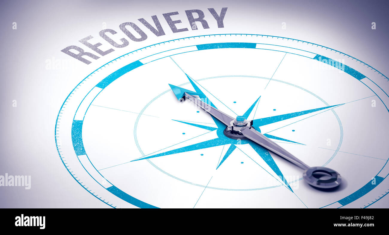 Recovery against compass Stock Photo - Alamy