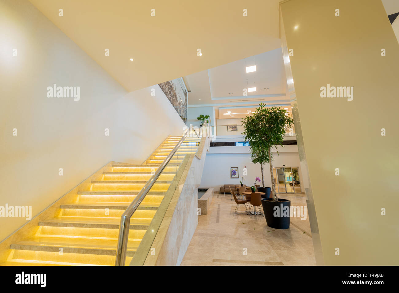 Stair case in the modern hotel interior Stock Photo - Alamy