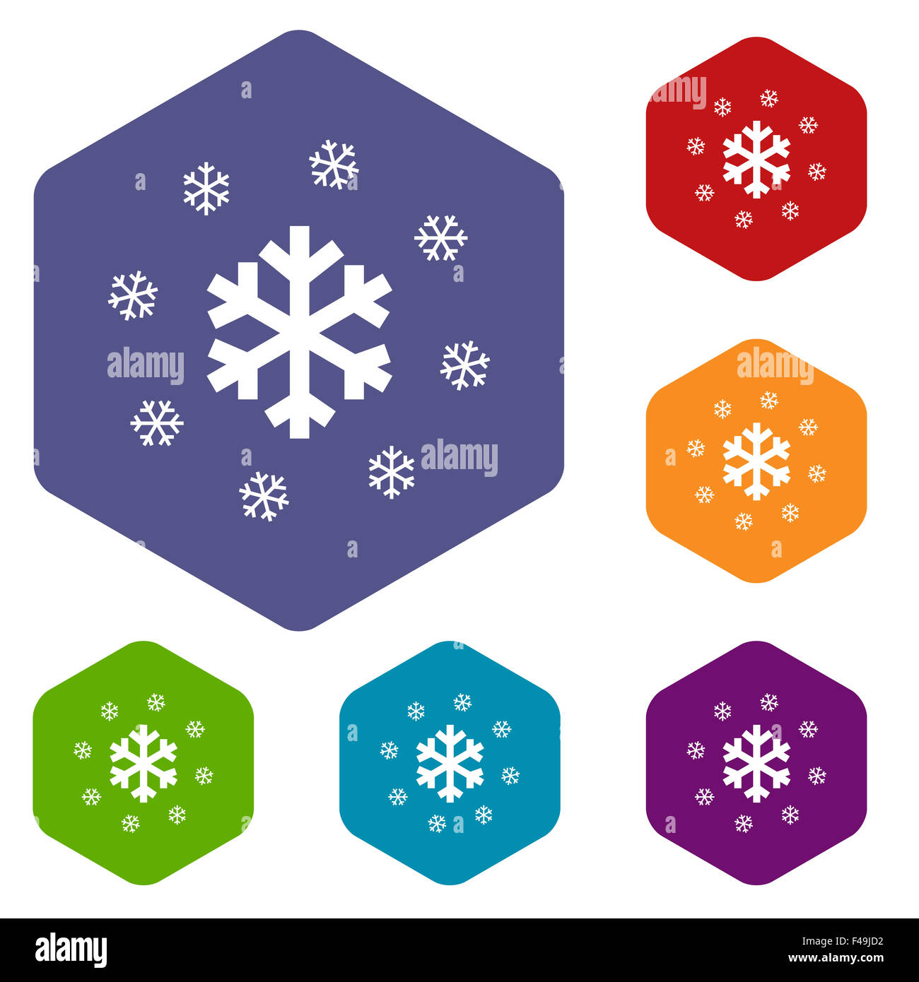 Snow icons Cut Out Stock Images & Pictures - Alamy