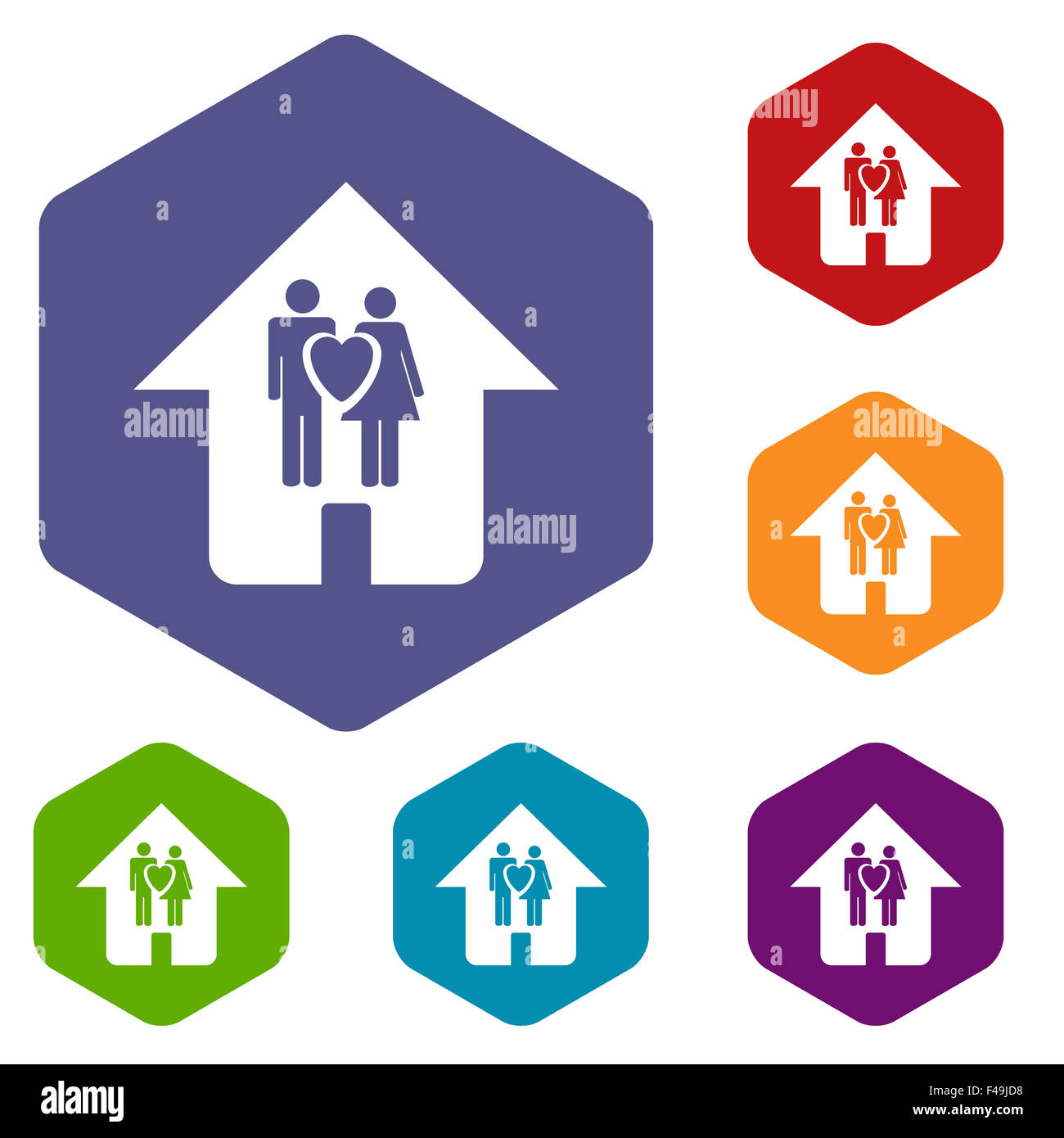 Love rhombus icons Stock Photo - Alamy