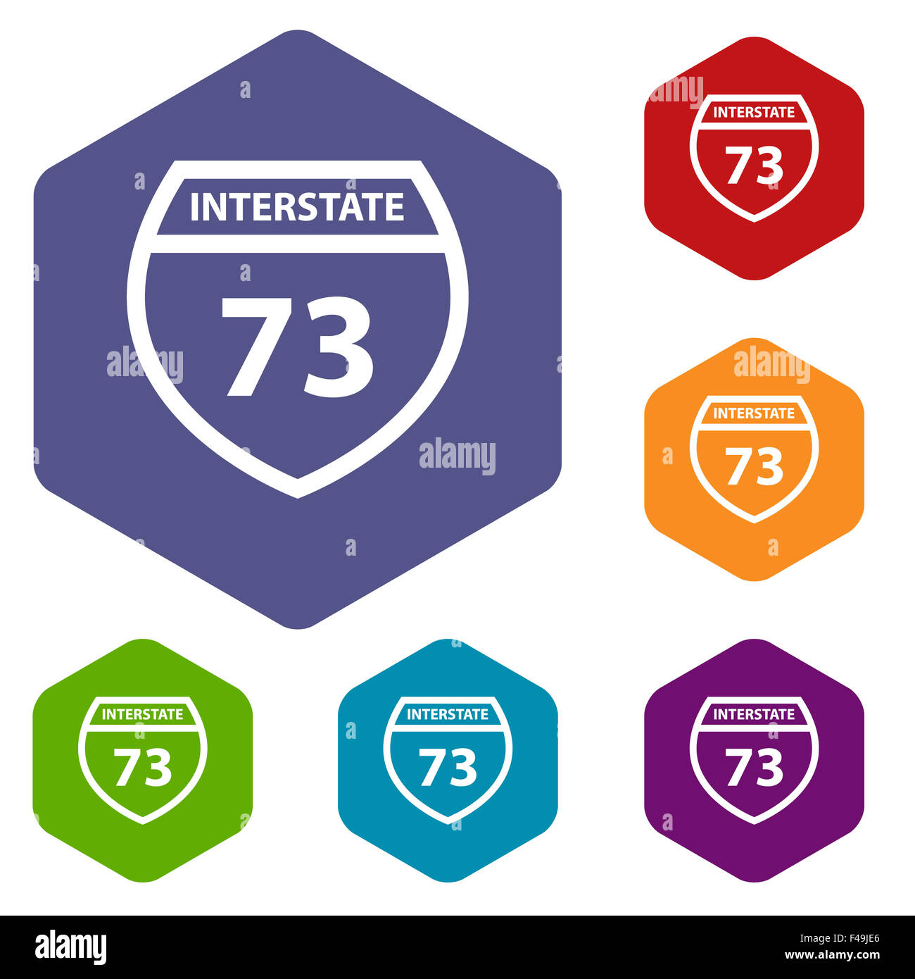 Road color flat icons Cut Out Stock Images & Pictures - Alamy