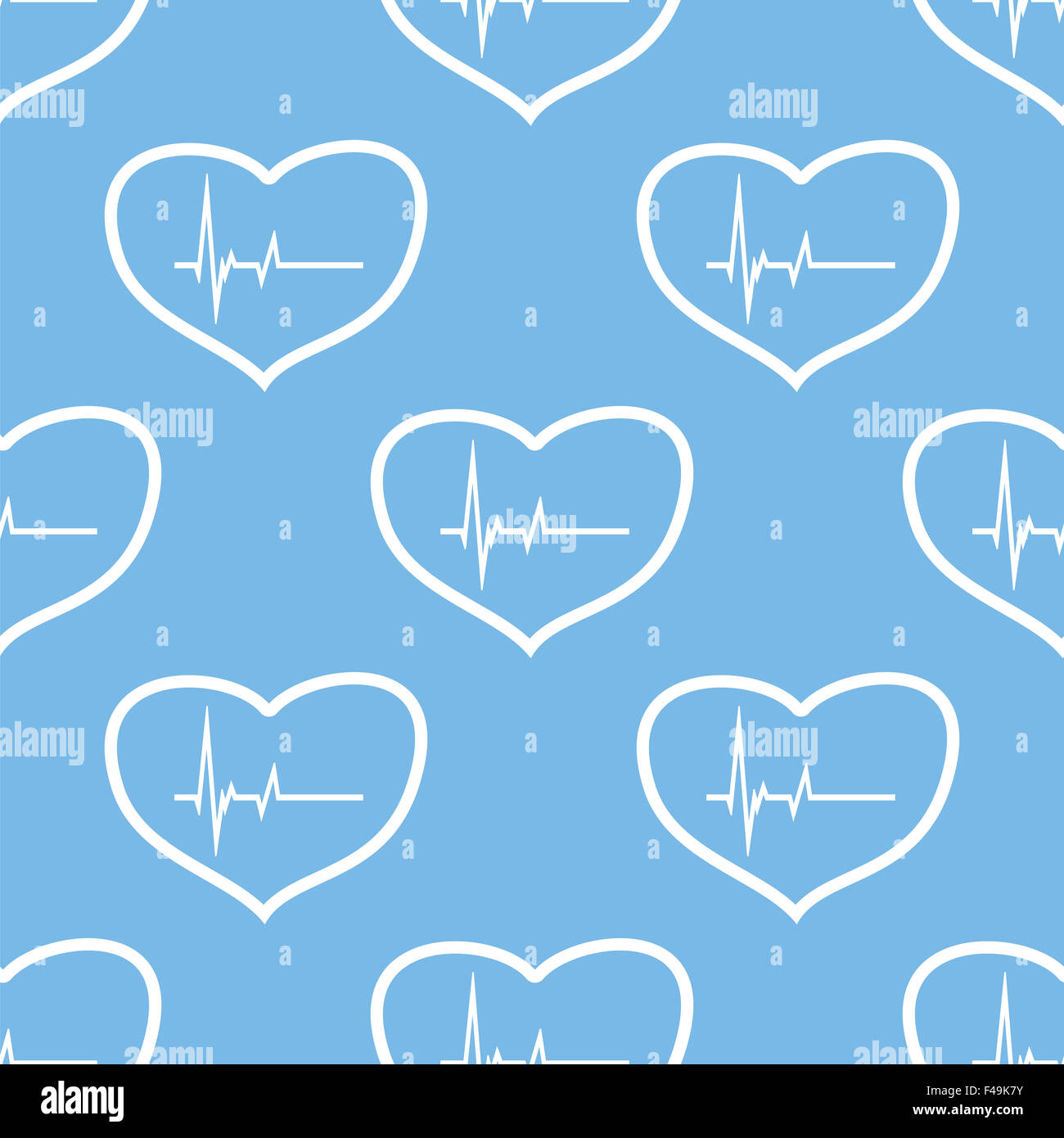 Blue heartbeat design hi-res stock photography and images - Alamy
