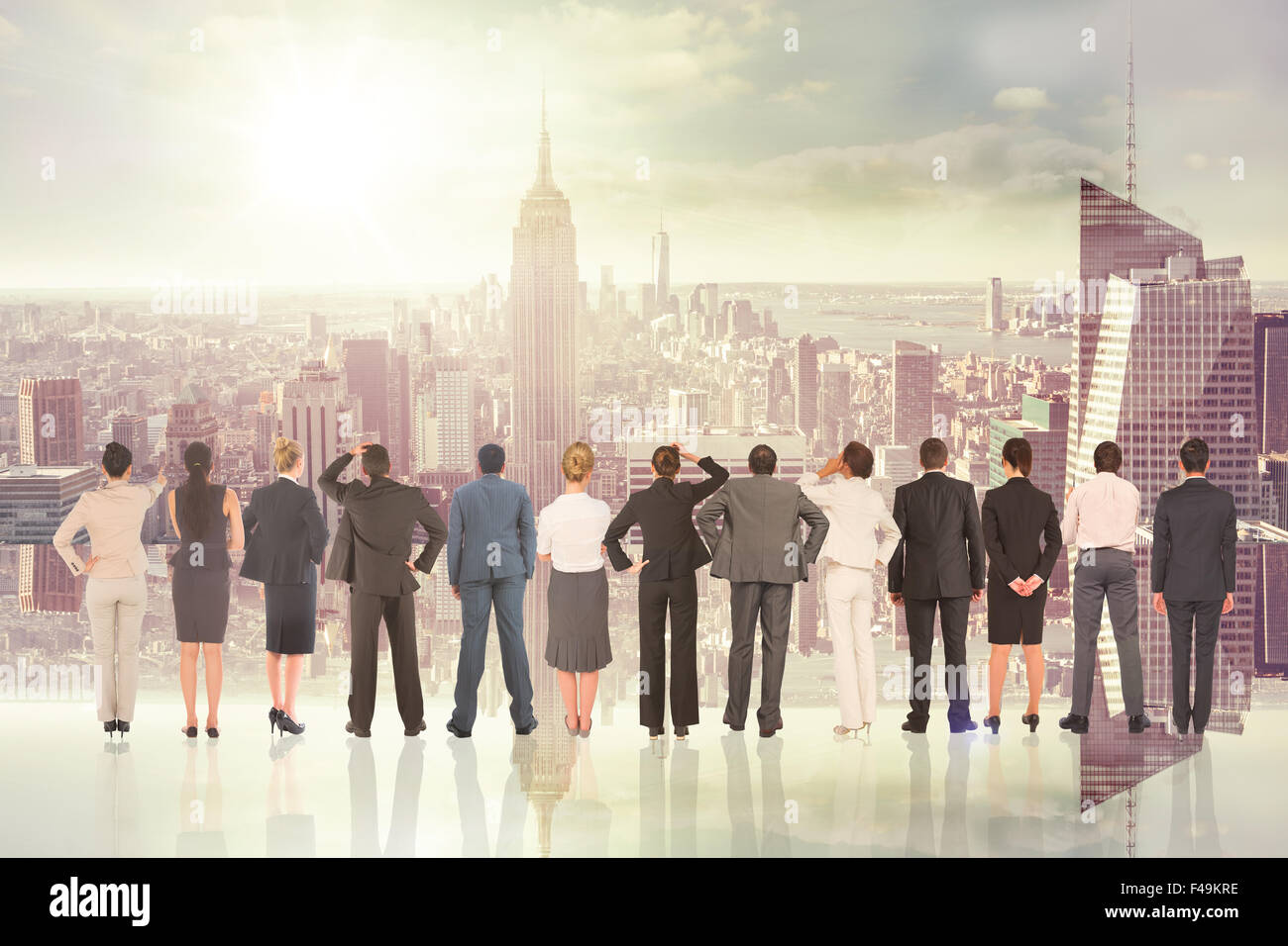 Composite image of business team Stock Photo - Alamy