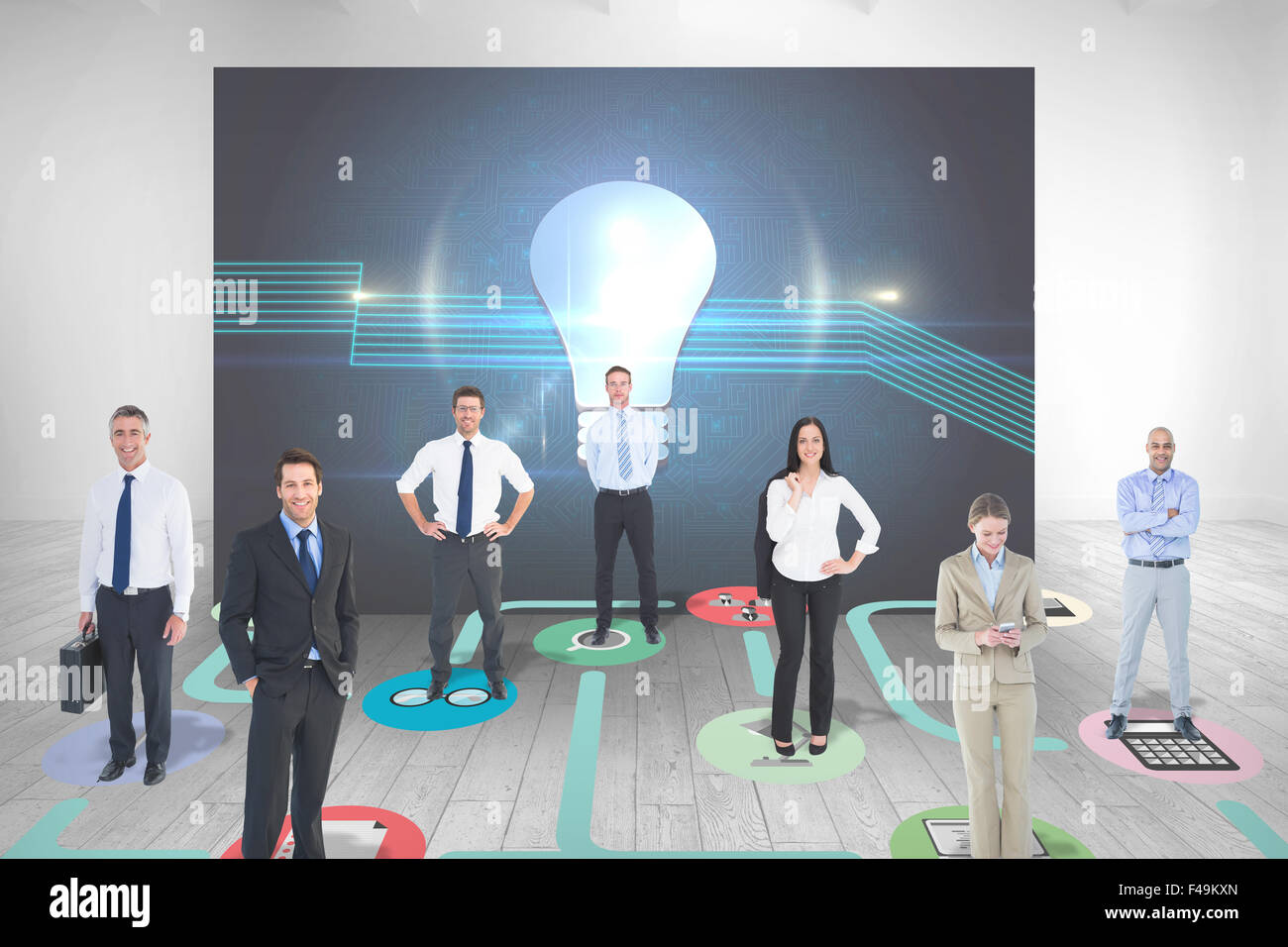 Composite image of business team Stock Photo - Alamy