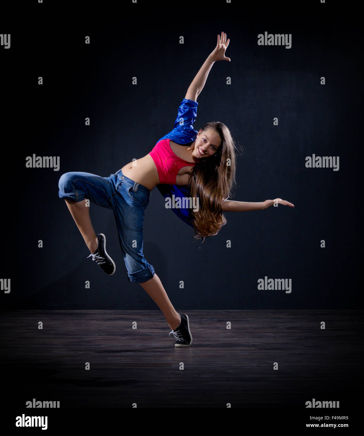 Modern dancer girl (normal version Stock Photo - Alamy