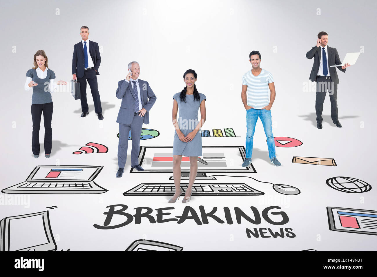 Composite image of business team Stock Photo - Alamy