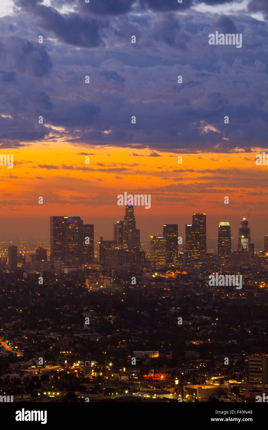 Los angeles skyline sunrise hi-res stock photography and images - Alamy