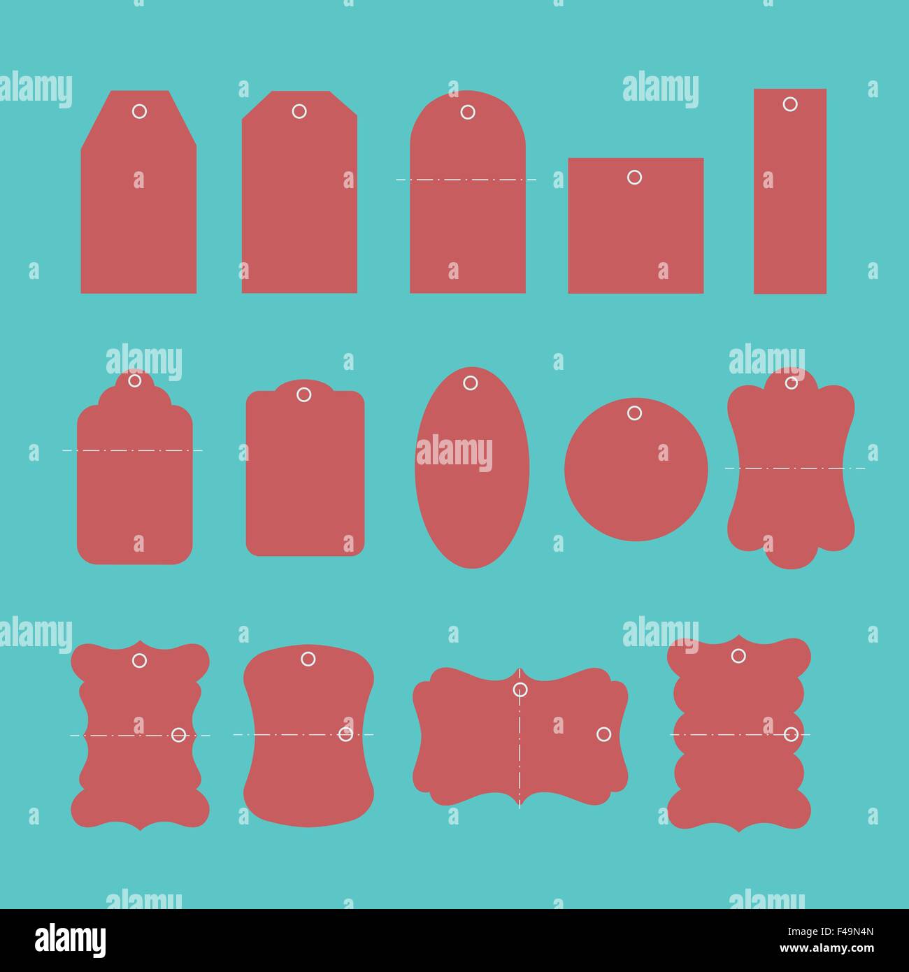 gift tag pattern set Stock Vector Image & Art - Alamy