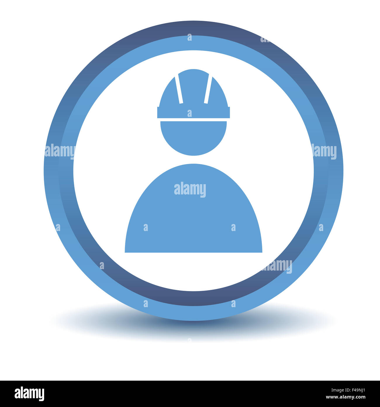 Blue Working icon Stock Photo - Alamy