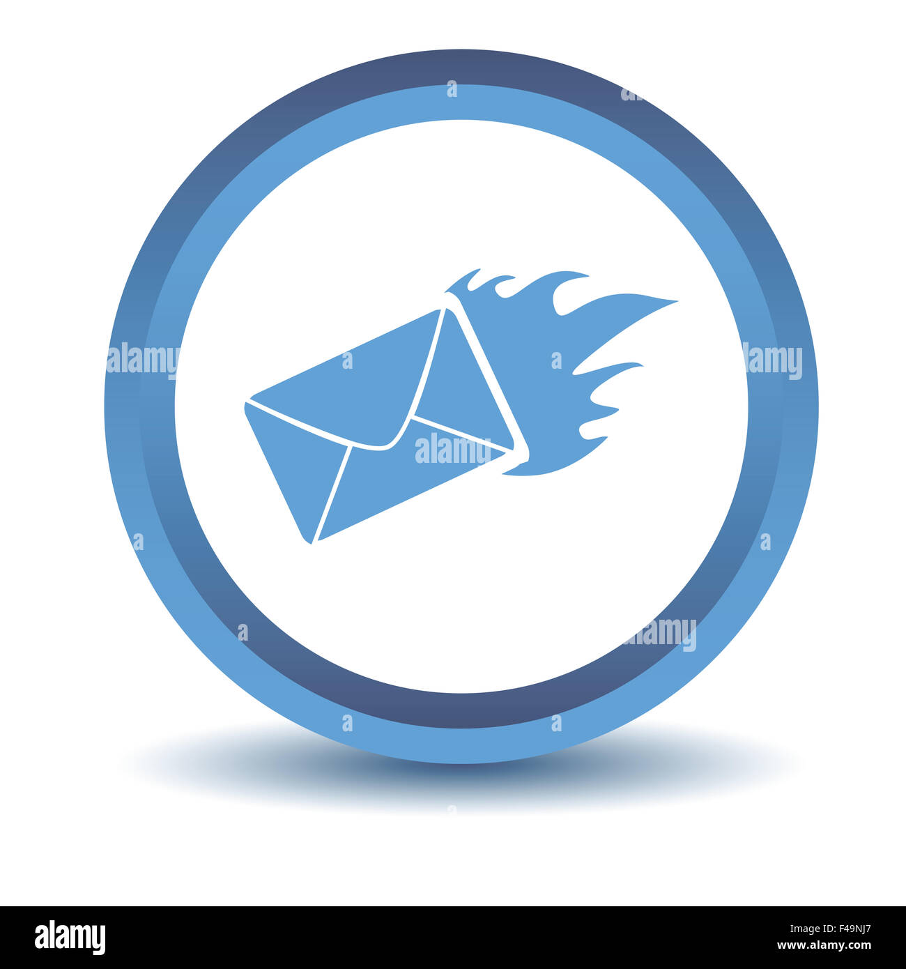 Blue Hot letter icon Stock Photo - Alamy