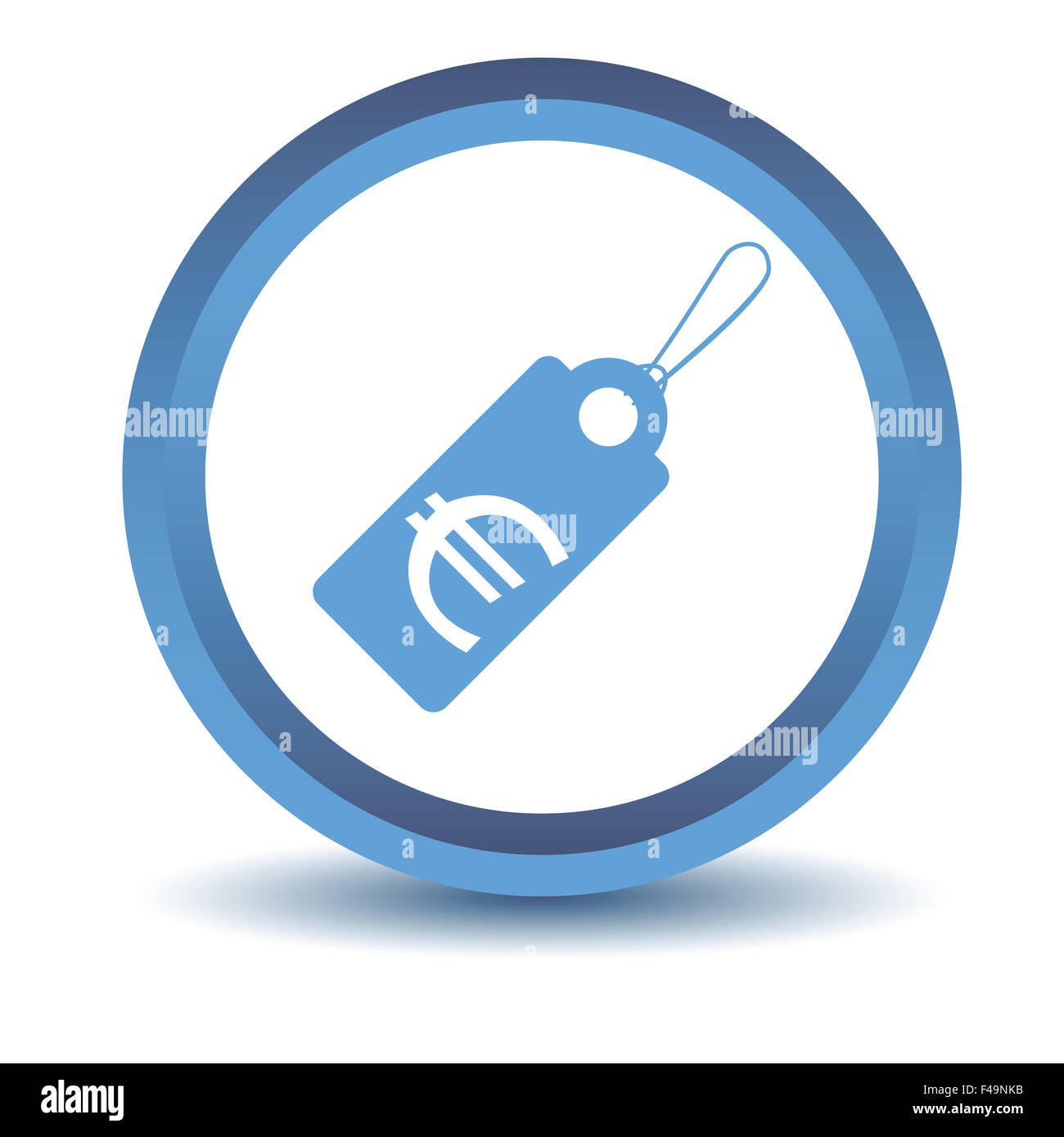 Blue euro tag icon Stock Photo - Alamy