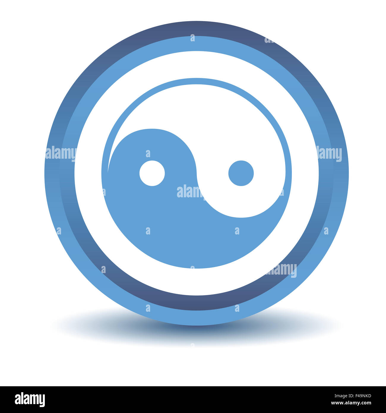 Blue Yin Yang icon Stock Photo - Alamy
