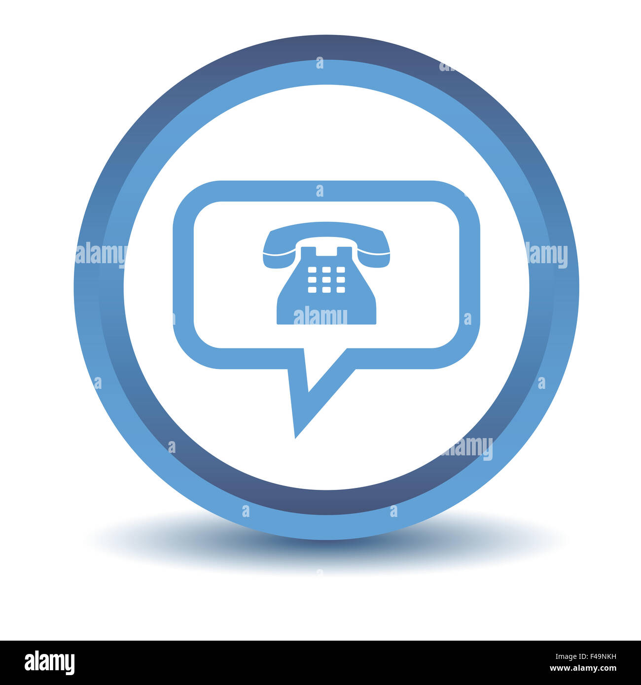 Blue Phone icon Stock Photo - Alamy