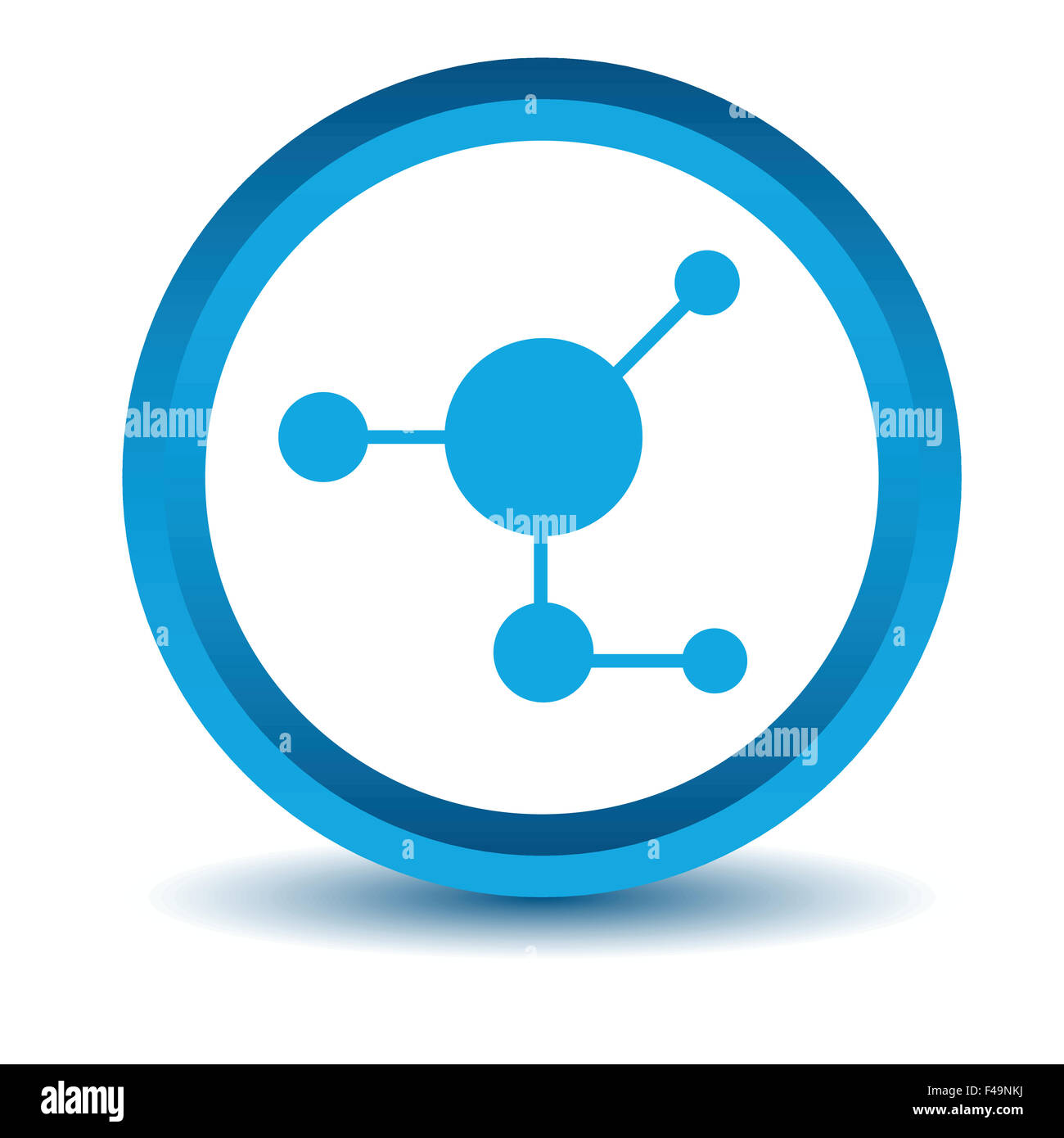 Blue Atom icon Stock Photo - Alamy