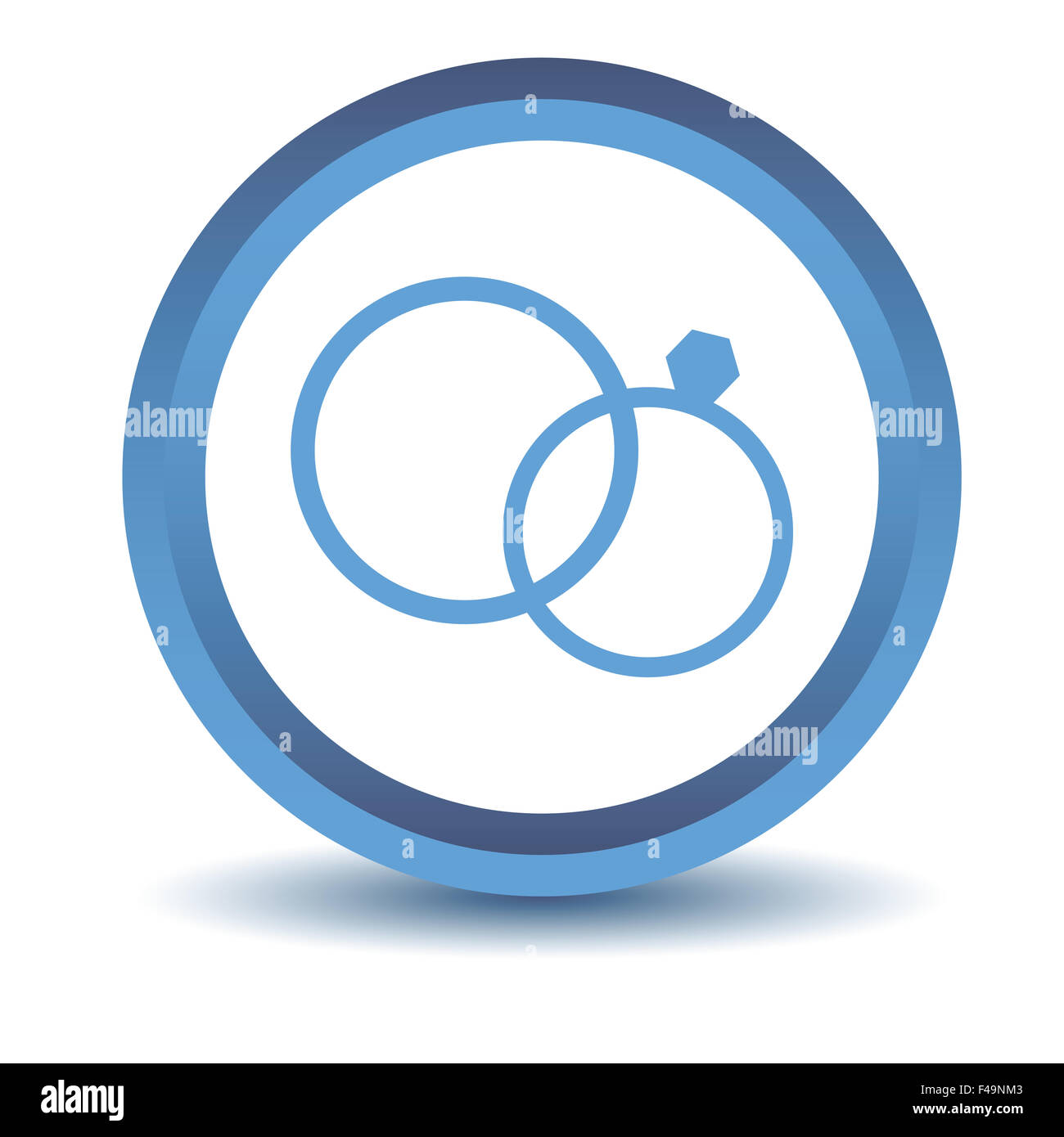 Blue Marriage icon Stock Photo - Alamy