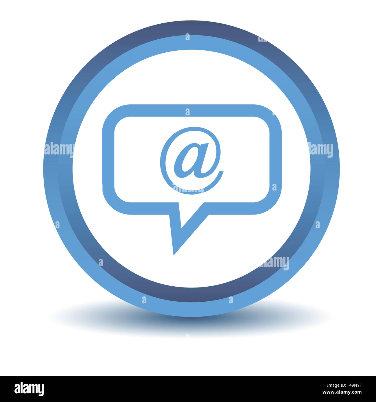Blue Mail icon Stock Photo - Alamy