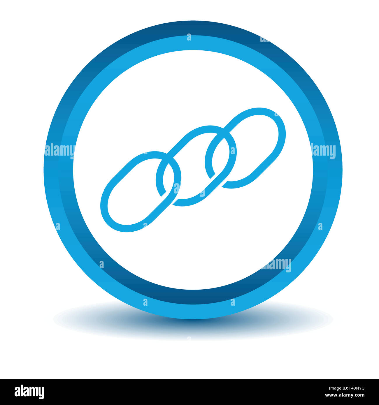 Blue Chain icon Stock Photo - Alamy