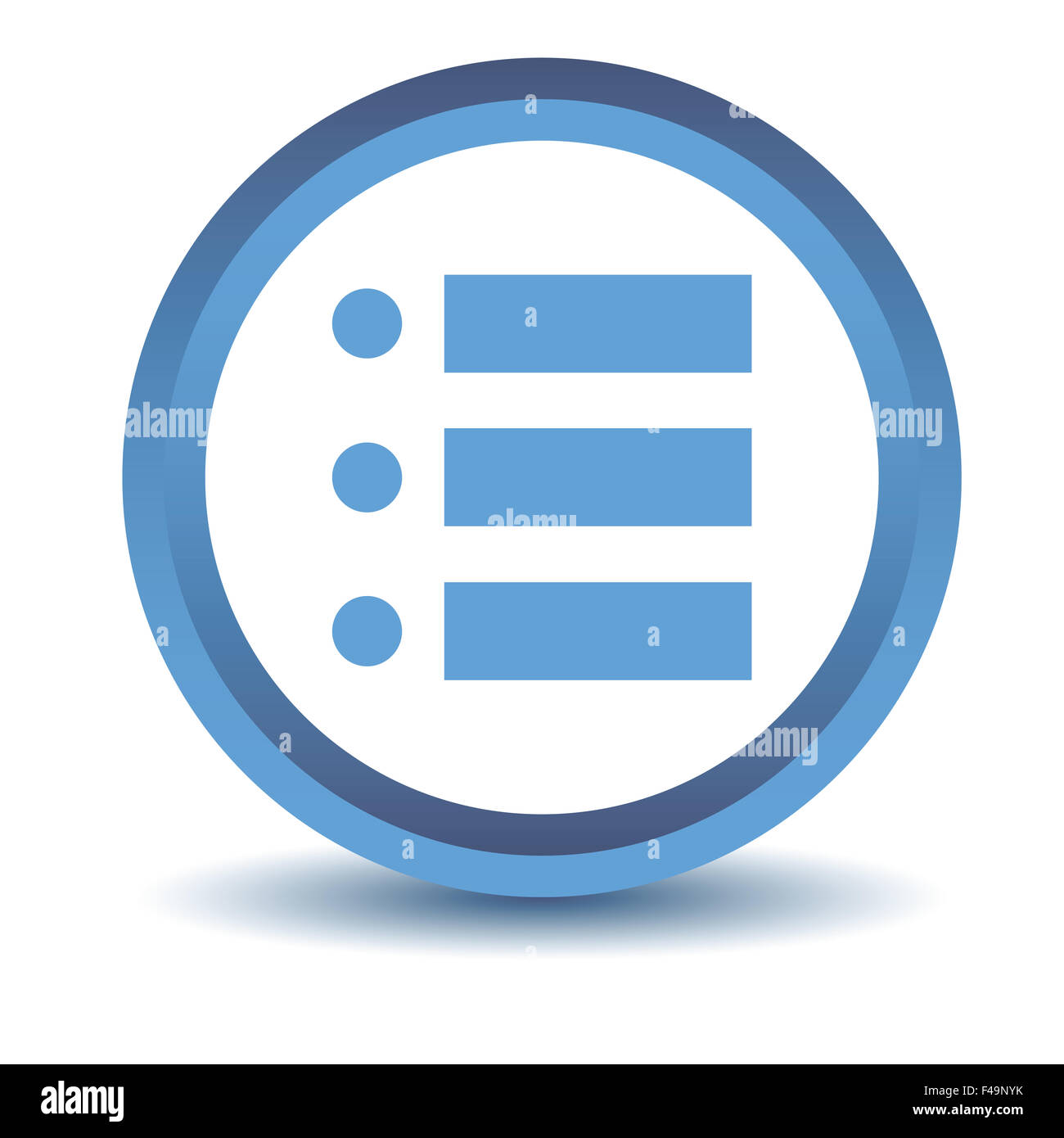 Blue list icon Stock Photo - Alamy