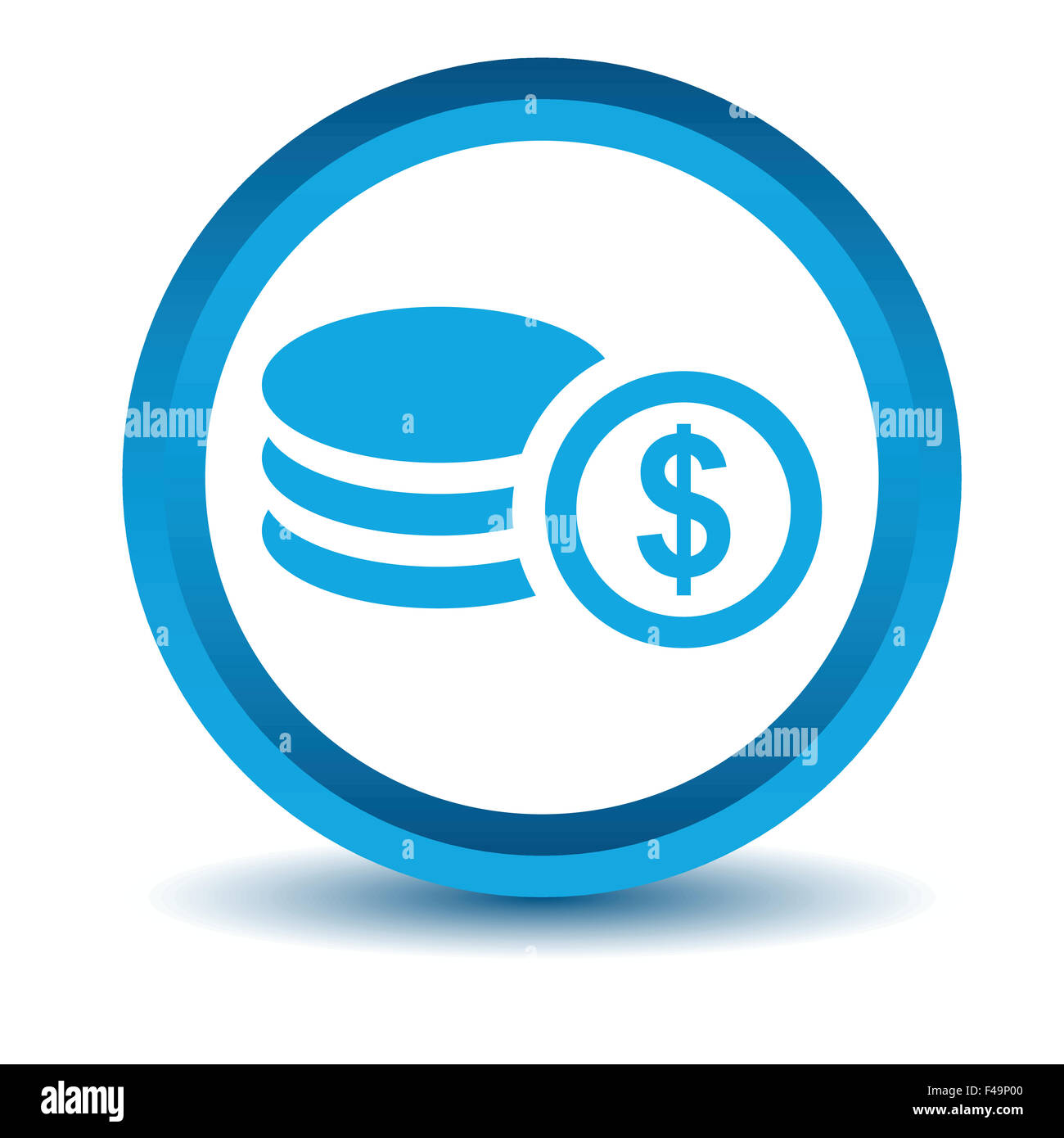 Blue Money icon Stock Photo - Alamy