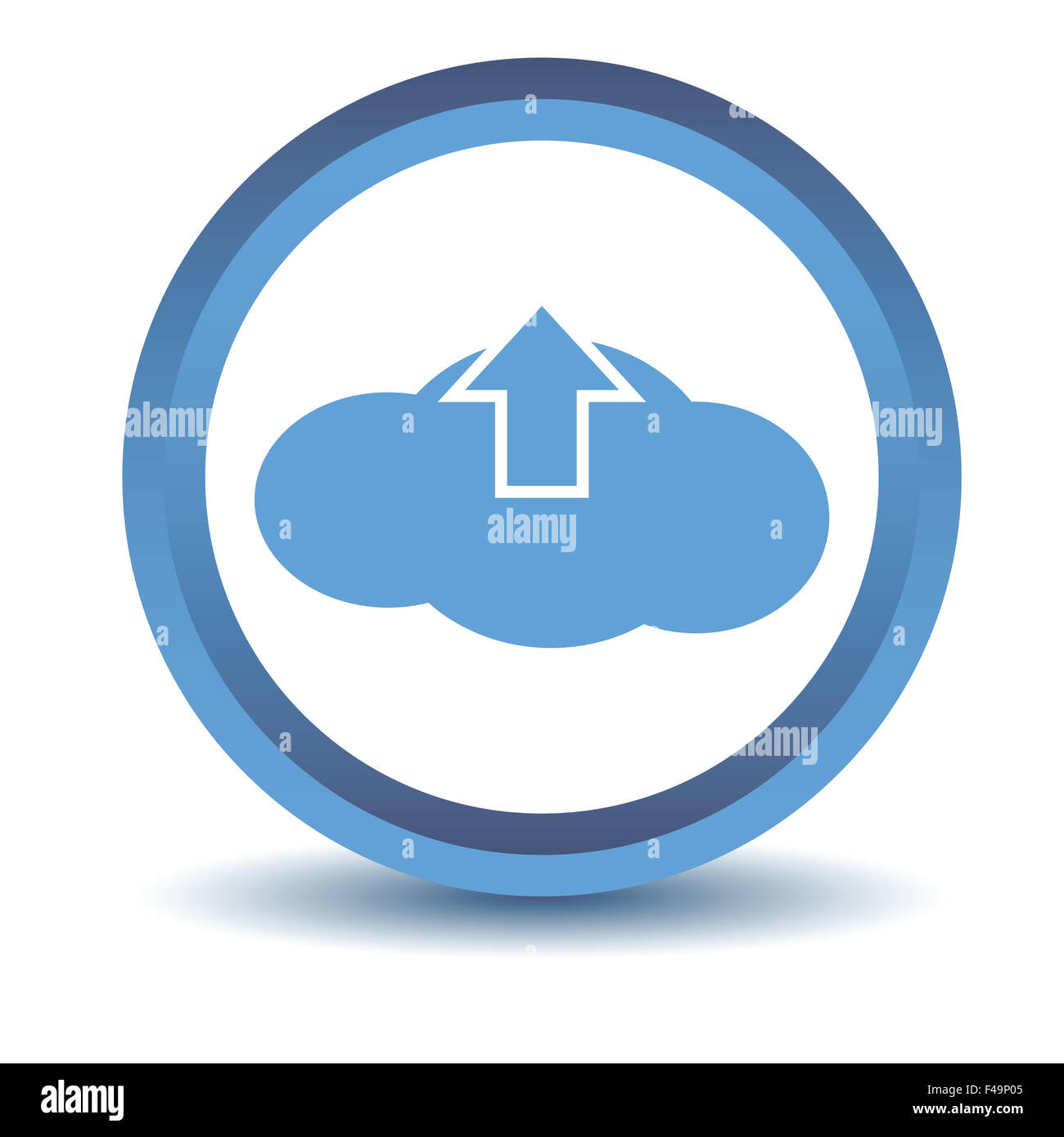 Blue upload cloud icon Stock Photo - Alamy