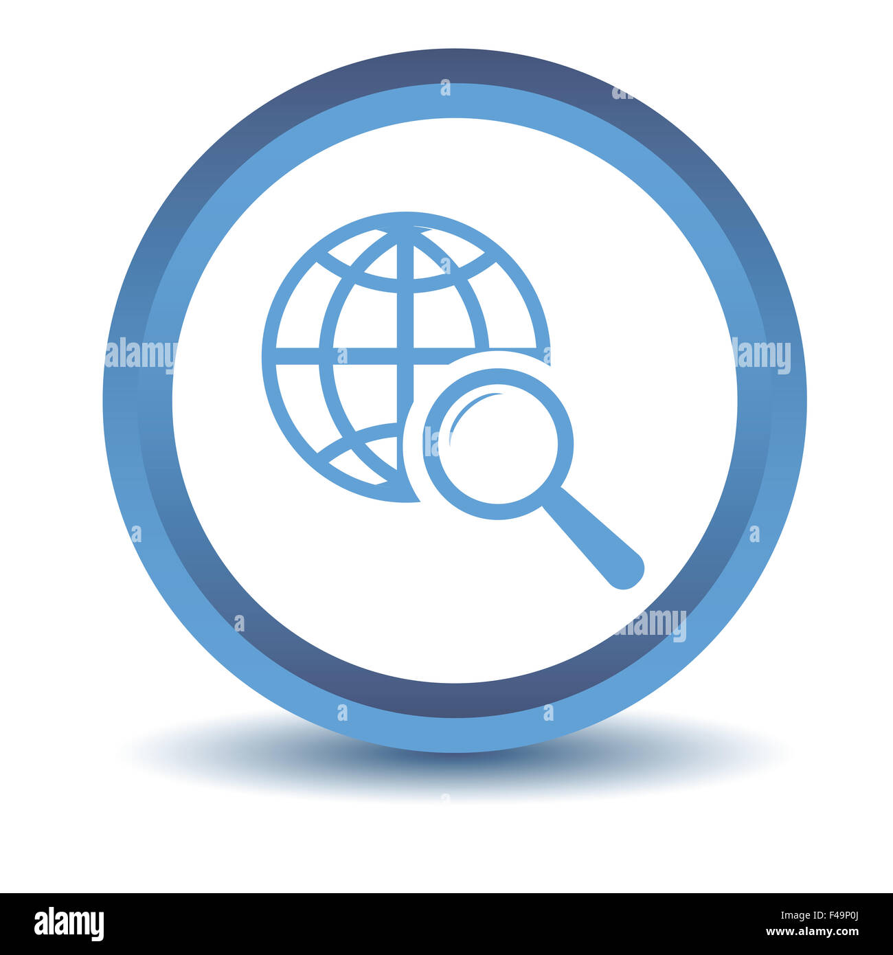 Blue World scan icon Stock Photo - Alamy